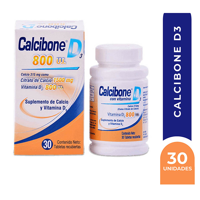 Calcibone D3 1500mg-800UI Tabletas - Mifarma
