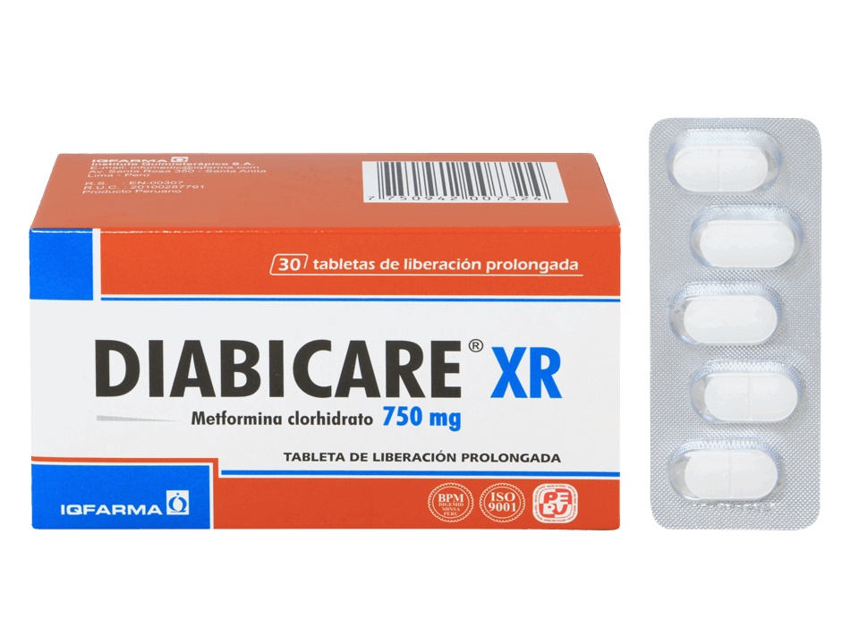 Diabicare XR 750 Mg Tableta | Inkafarma