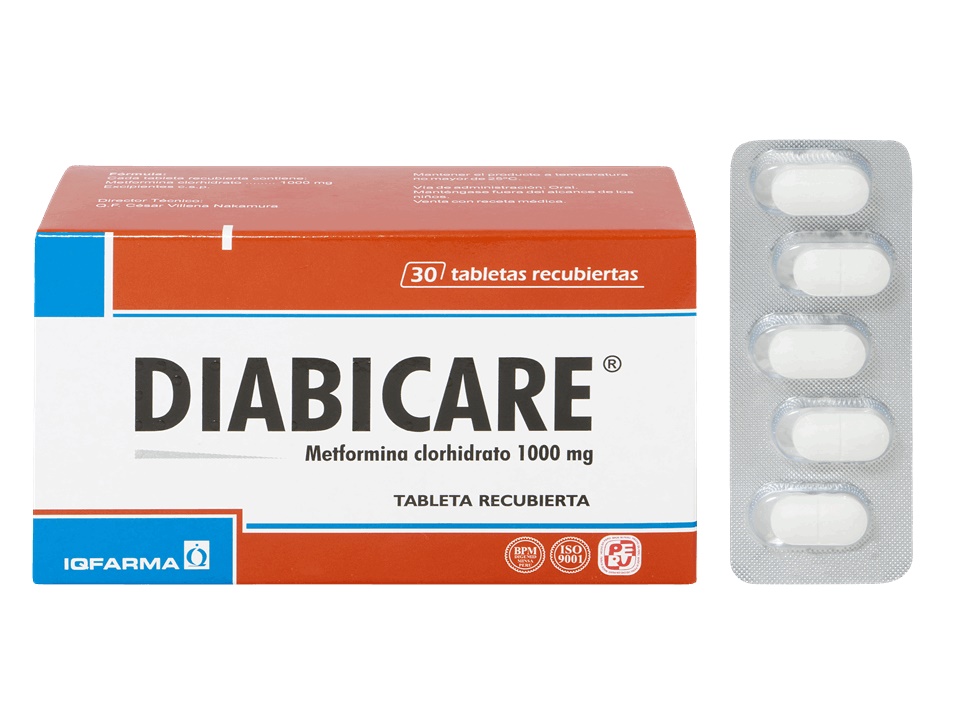 Diabicare 1000 Mg Tabletas Recubiertas | Inkafarma