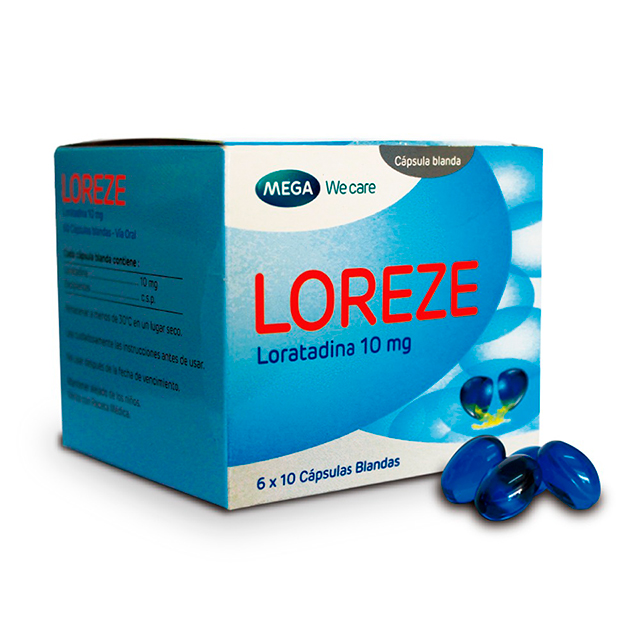 Loreze 10 Mg Cápsulas Blandas 60 UN - Mifarma