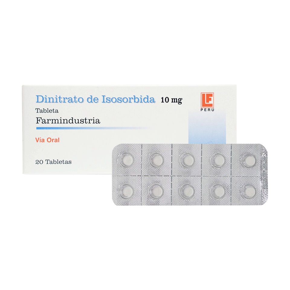 Dinitrato de Isosorbide 10 mg Tabletas | Inkafarma