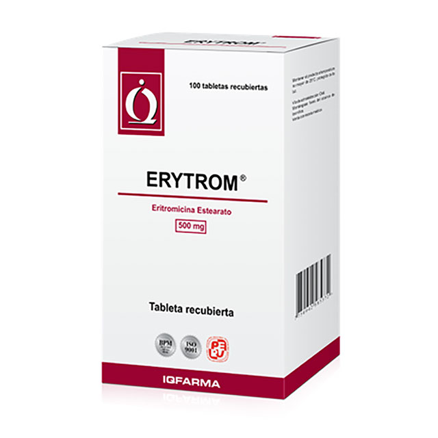 Erytrom 500mg Tableta Recubierta - Mifarma