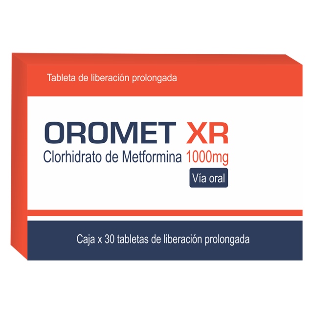 Oromet XR 1000mg Tableta Liberación Prolongada - Mifarma
