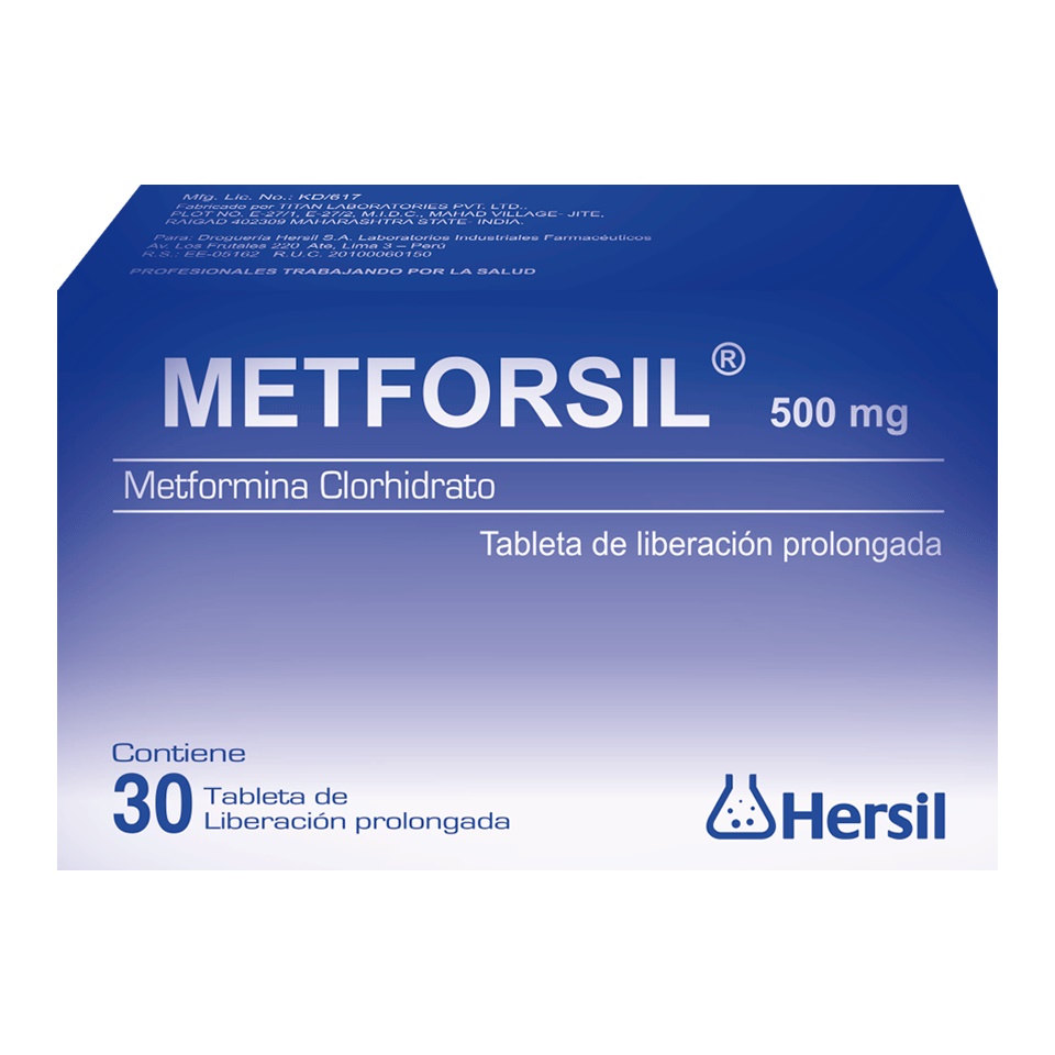 Metforsil 500mg Liberación prolongada | Inkafarma