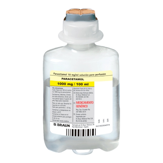 Paracetamol BRM 10mg/ml Solución perfusión - Mifarma