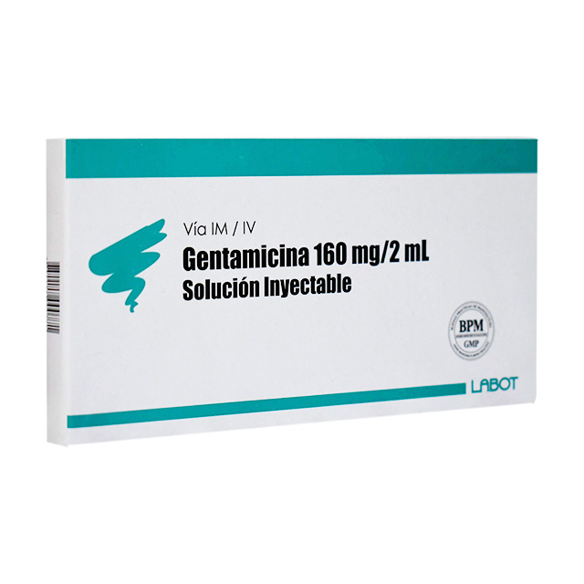 Gentamicina 160mg/2ml Solución Inyectable - Mifarma