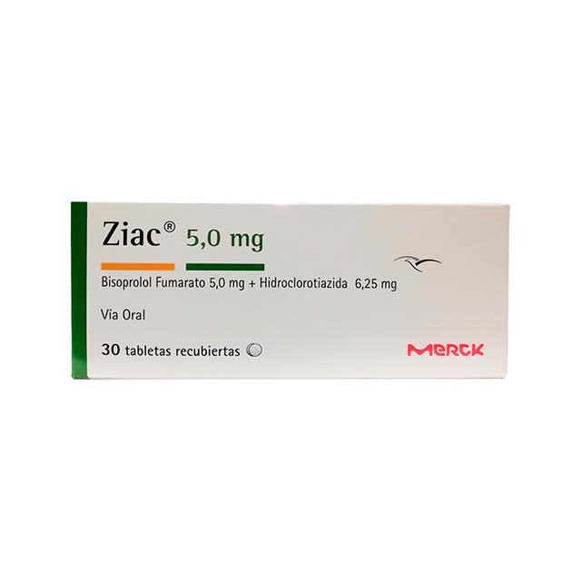 Ziac 5,0 mg Tabletas recubiertas - Mifarma