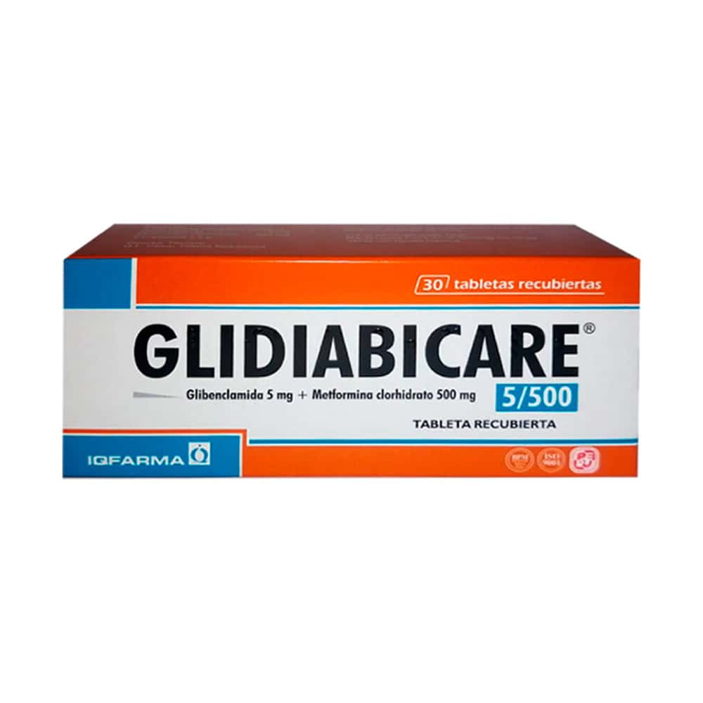 Glidiabicare 500-5mg Tableta Recubierta | Inkafarma
