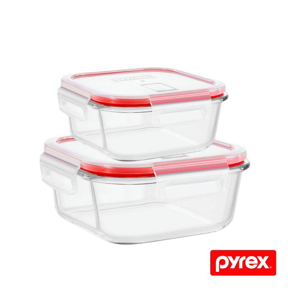 Set de Taper Pyrex de Vidrio de 500 ml y 800 ml | Inkafarma