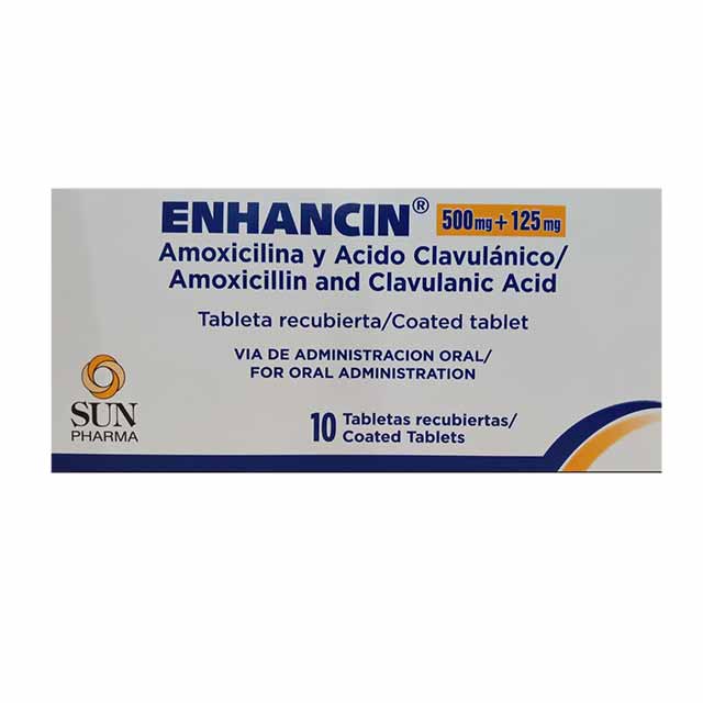 Enhancin 500-125 mg Tableta recubierta - Mifarma