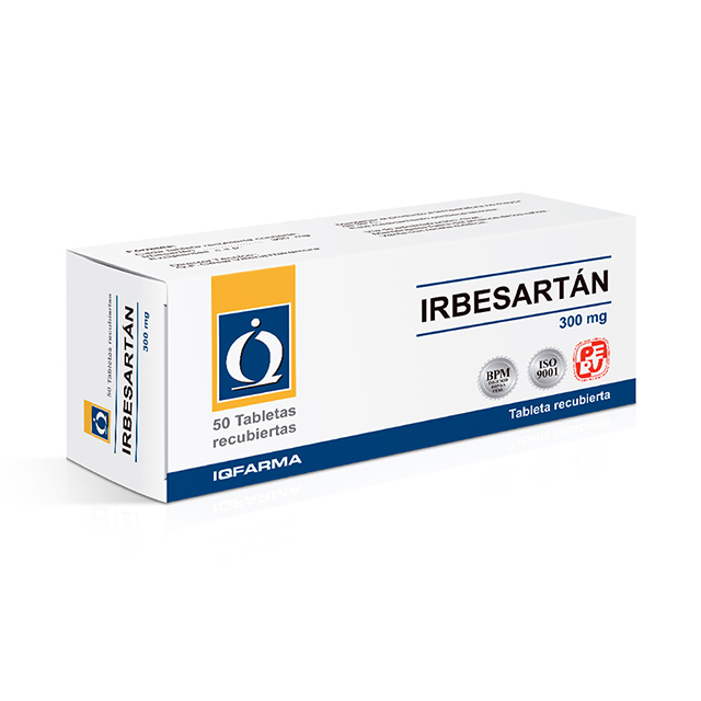 Irbesartan 300mg Tableta recubierta - Mifarma