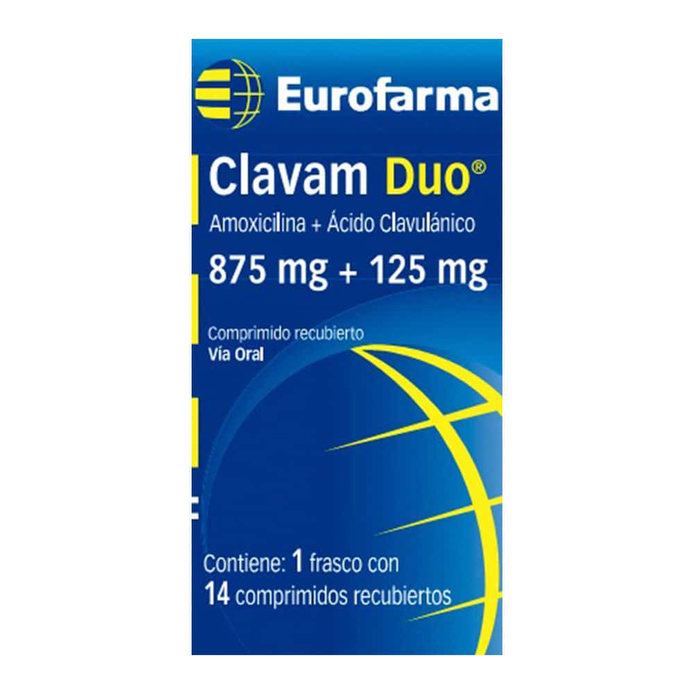 Clavam Duo 875mg+125mg Comprimido recubierto | Inkafarma