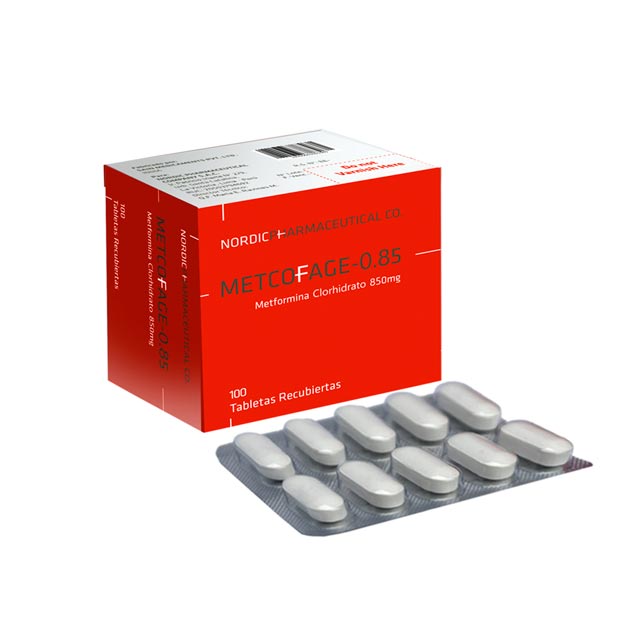 Metcofage 0.85 850mg Tableta recubierta - Mifarma