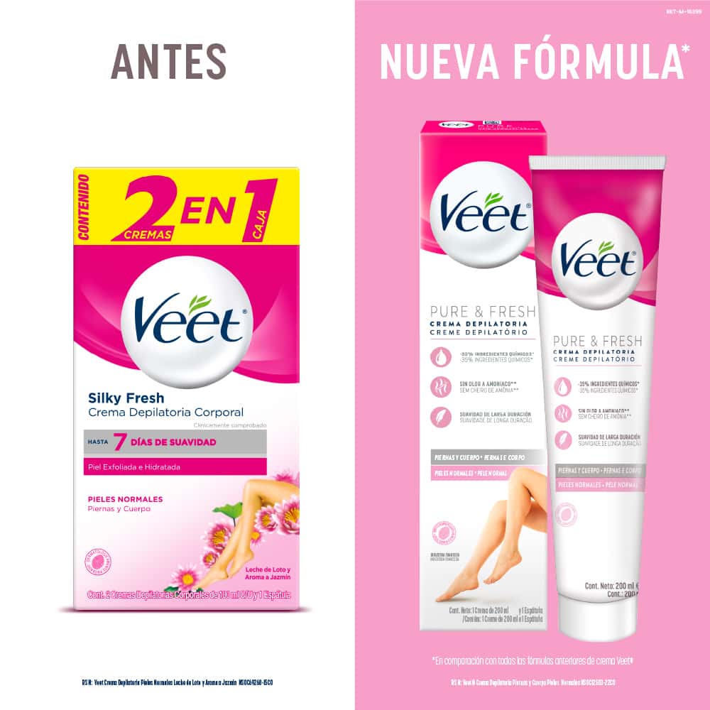 Crema Depilatoria Veet Pure 200ml | Inkafarma