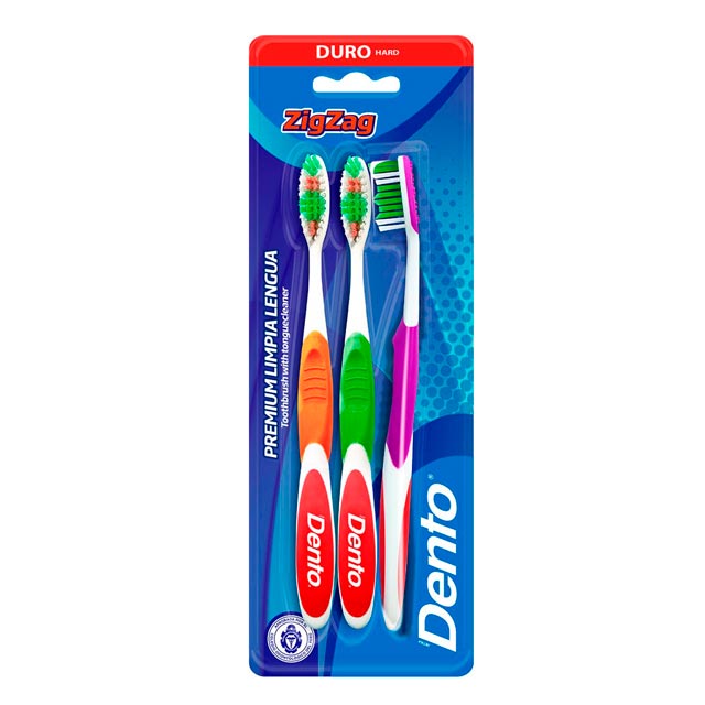 Cepillo Dento Limpialengua Zigzag Duro - Mifarma