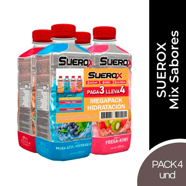 Pack 4 Suerox Mix Sabores - Mifarma