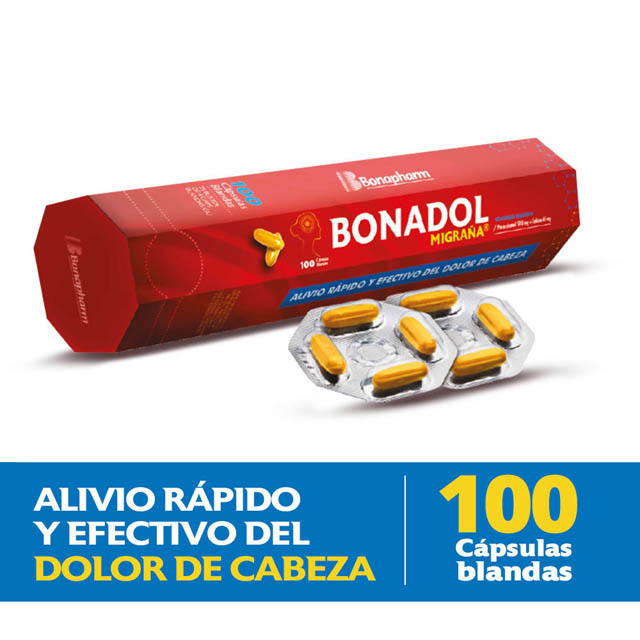 Bonadol Migraña 500mg + 65mg Cápsula Blanda - Mifarma