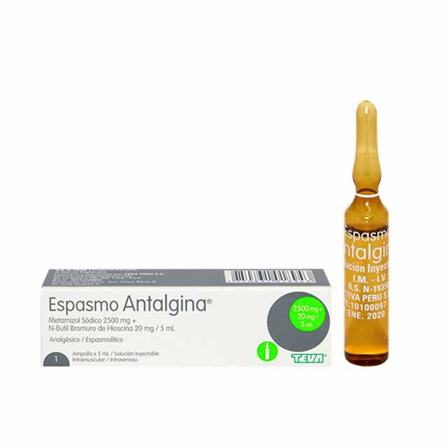Espasmo Antalgina 2500mg-20mg/5mL Inyectable - Mifarma