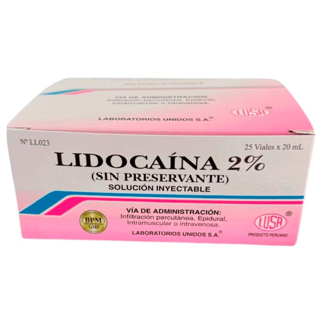Lidocaina 2% Solución Inyectable - Mifarma