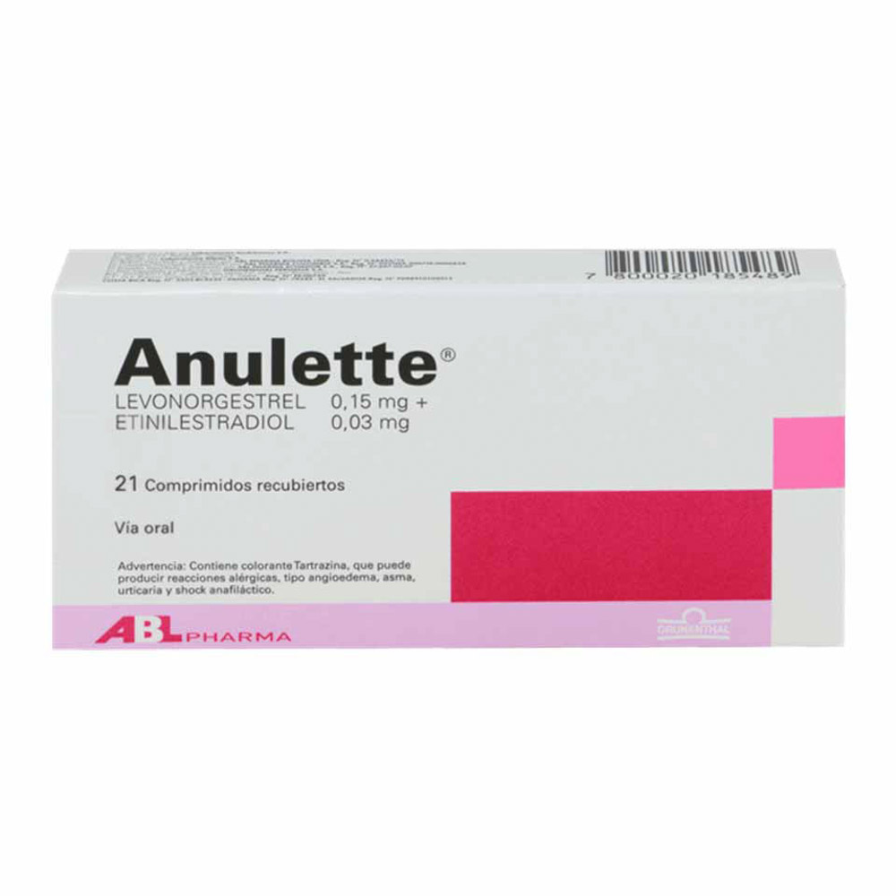 Anulette 0.15 mg-0.03 mg Comprimidos Recubiertos | Inkafarma