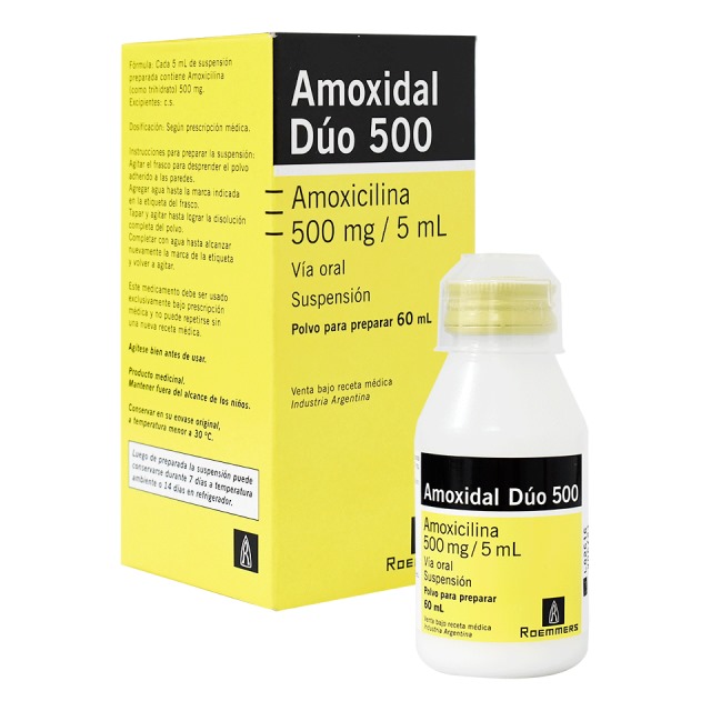 Amoxidal Duo 500 Mg/5 Ml Supensión - Mifarma