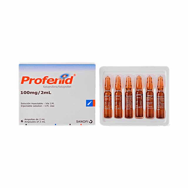 Profenid 100 Mg/2 Ml Solución Inyectable 6 UN - Mifarma