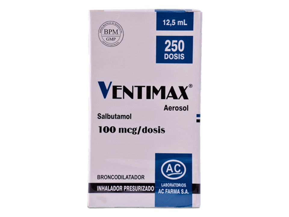 Ventimax 100mcg/dosis Aerosol Inhalador | Inkafarma