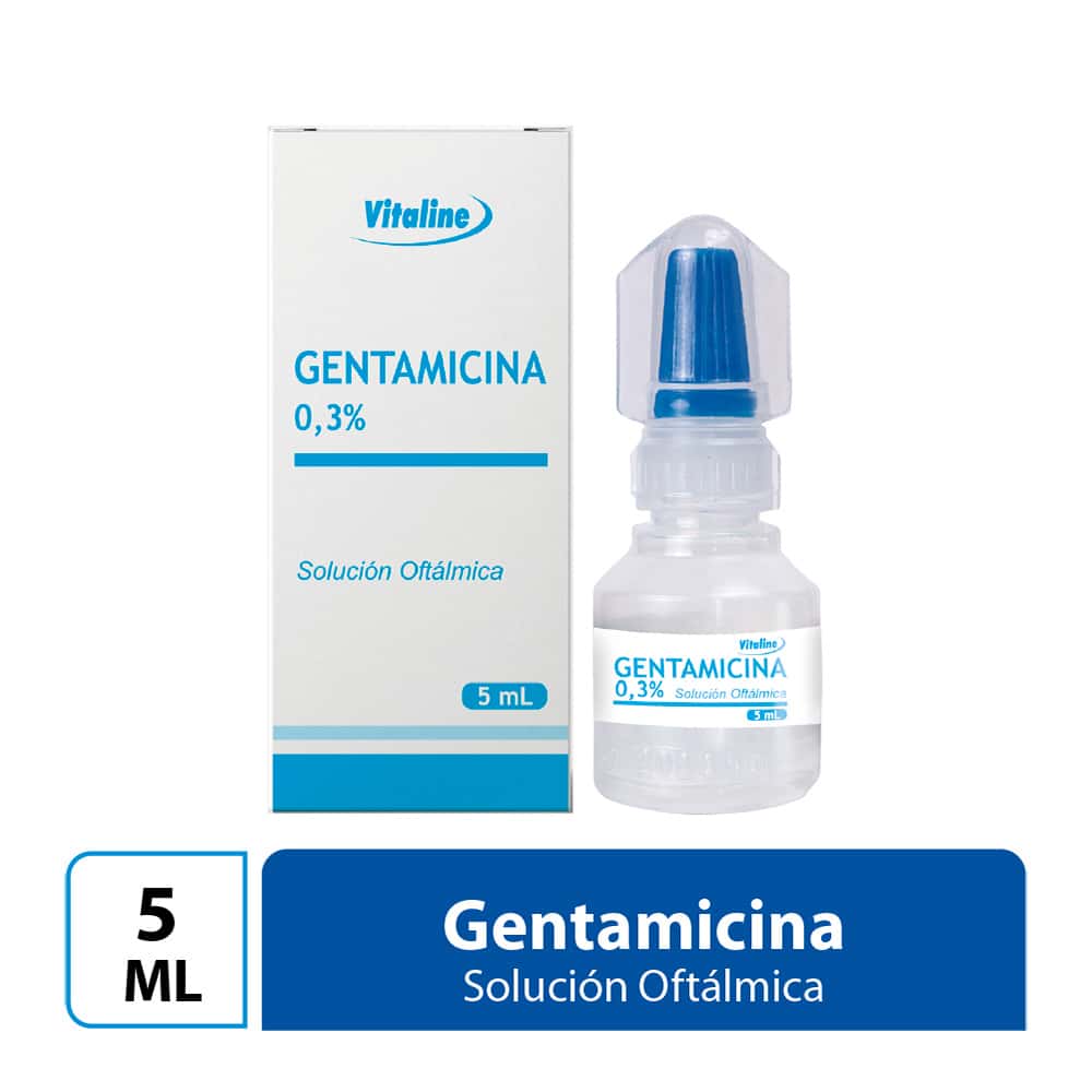 Gentamicina Gotas Oftálmicas | Gentamicina 0.3% Solución Oftálmico 5 ml ...