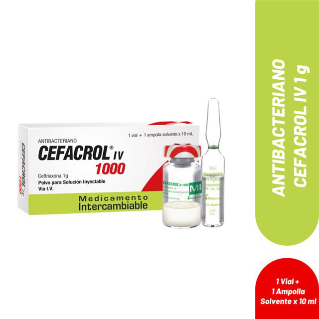 Cefacrol IV 1G Polvo Solución Inyectable - Mifarma