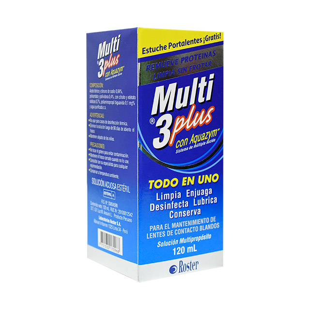 Multi-3 Plus con Aquazym Solución multipropósito - Mifarma