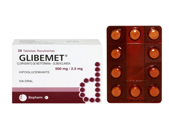Glibemet 500 Mg/2.5Mg Tabletas - Caja 30 UN - Mifarma