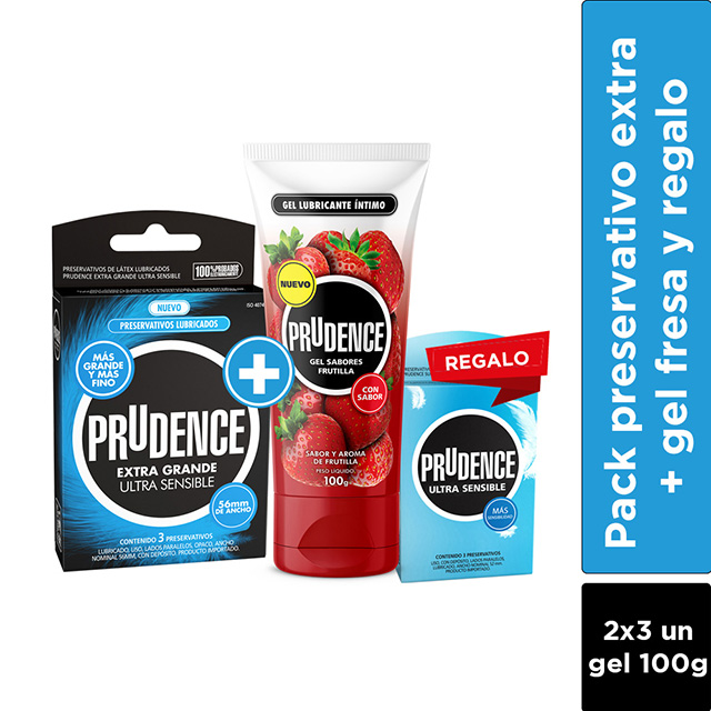 Pack Prudence Extra Sensible + Lubricante Fresa - Mifarma