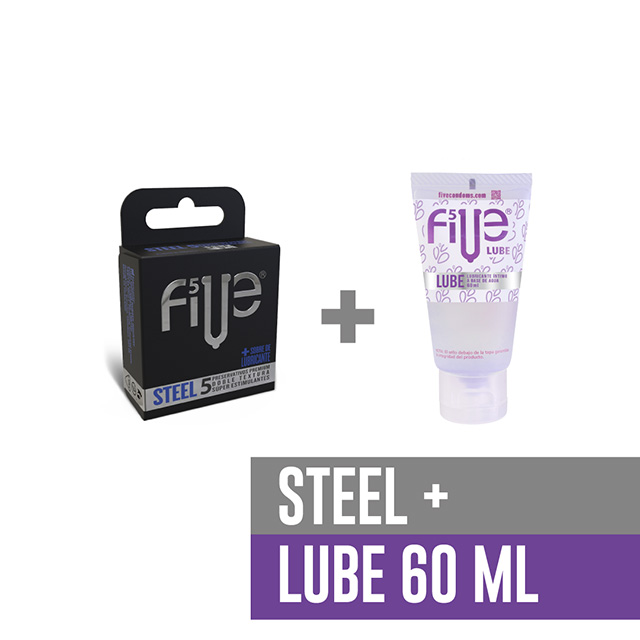 Condones Five Steel + Lubricante Five Lube - Mifarma