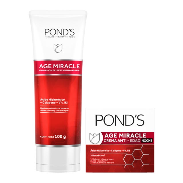 Pack Ponds Age Miracle Espuma + Crema Noche - Mifarma