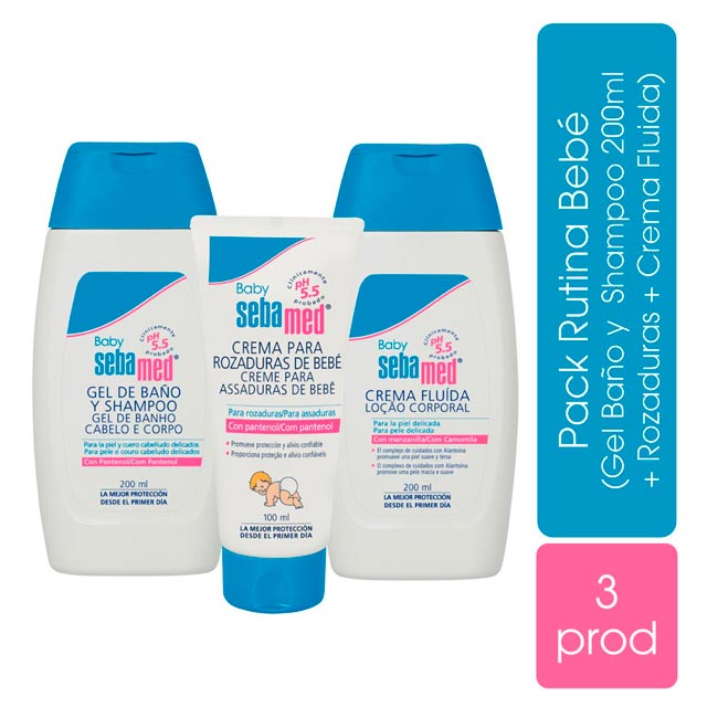 Shampoo + Crema Fluida para Bebé Sebamed - Mifarma