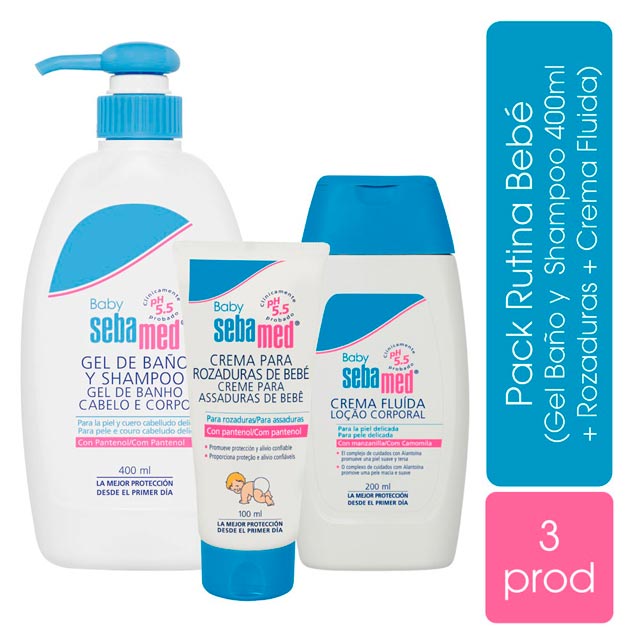 Shampoo + Crema Fluida Bebé Sebamed 400 ML - Mifarma