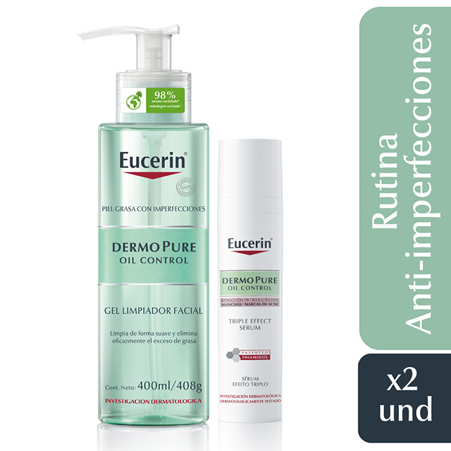 Eucerin Sérum Triple Effect+Gel Limpiador Facial - Mifarma