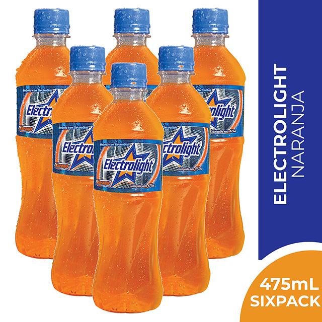 6 Bebidas Electrolight Sabor Naranja 475 ML - Mifarma