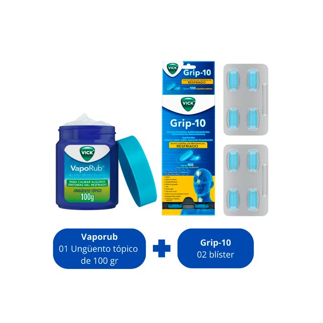 Pack Vick Vaporub + Grip-10 - Mifarma