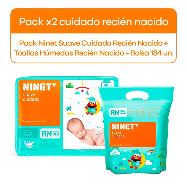 Pack Ninet Suave Cuidado RN+Toallas Húmedas Ninet - Mifarma