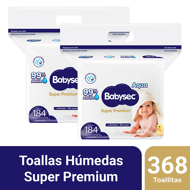 Pack Toallitas Húmedas Babysec Super Premium - Mifarma