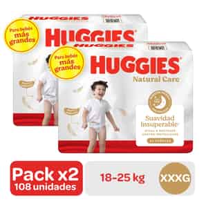 Pañales Huggies Bigpack Natural Care XXXG 54un | Inkafarma
