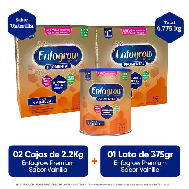 Pack Enfagrow Sabor Vainilla 2.2 KG + 375 GR - Mifarma