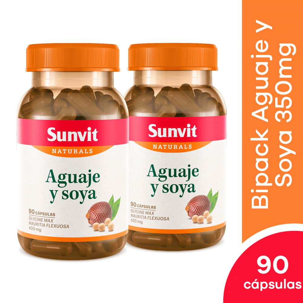 Sunvit Aguaje Soya 350mg Cápsulas pack | Inkafarma
