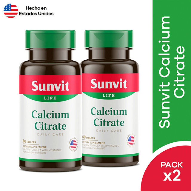Pack 02 Sunvit Calcium Citrate Tableta - Mifarma