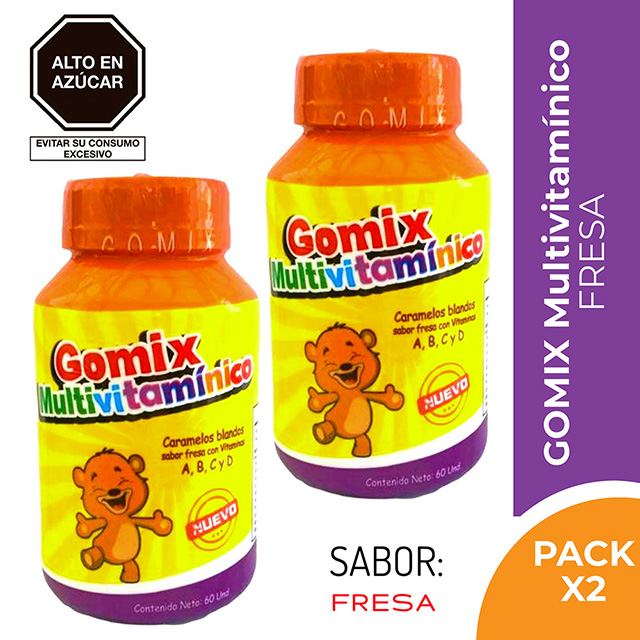 2 Gomix Multivitaminico Sabor Fresa - Mifarma